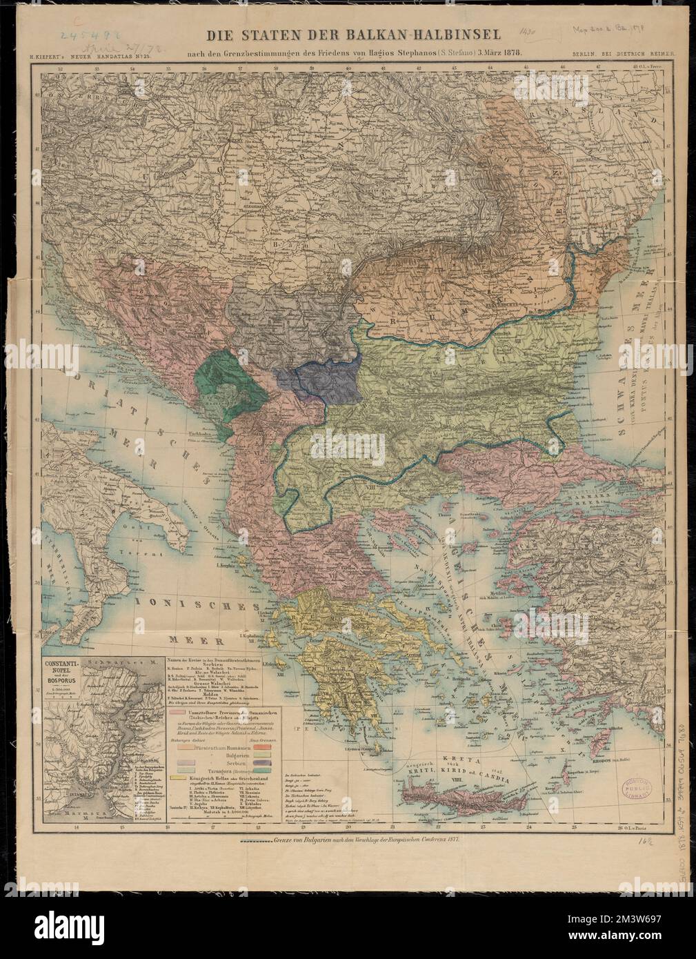 Die staten der Balkan-Halbinsel : nach den Grenzbestimmungen des ...