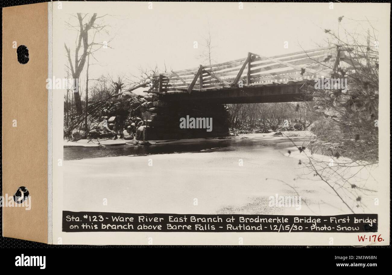 Station #123, Ware River East Branch, at Brodmerkle Bridge, first ...