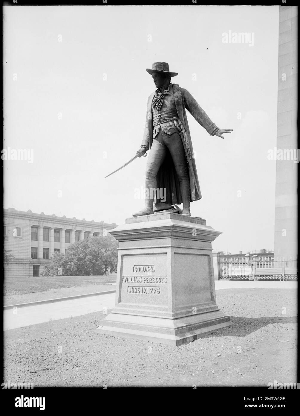 Statue of Colonel William Prescott, Bunker Hill, Monument Square ...