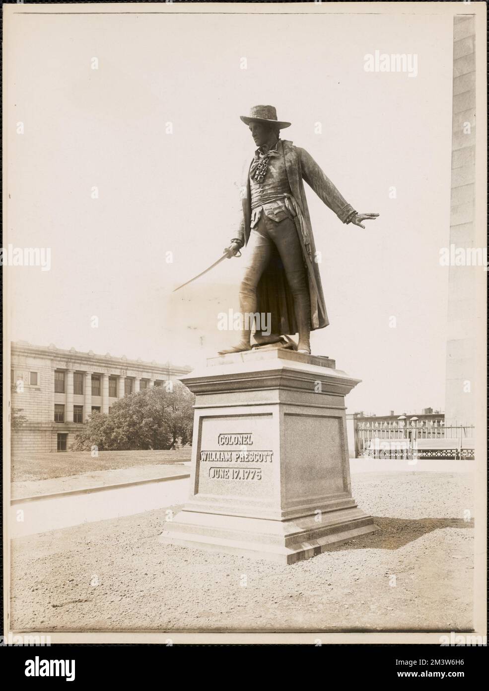 Charlestown bunker hill monument william prescott statue hi-res stock ...
