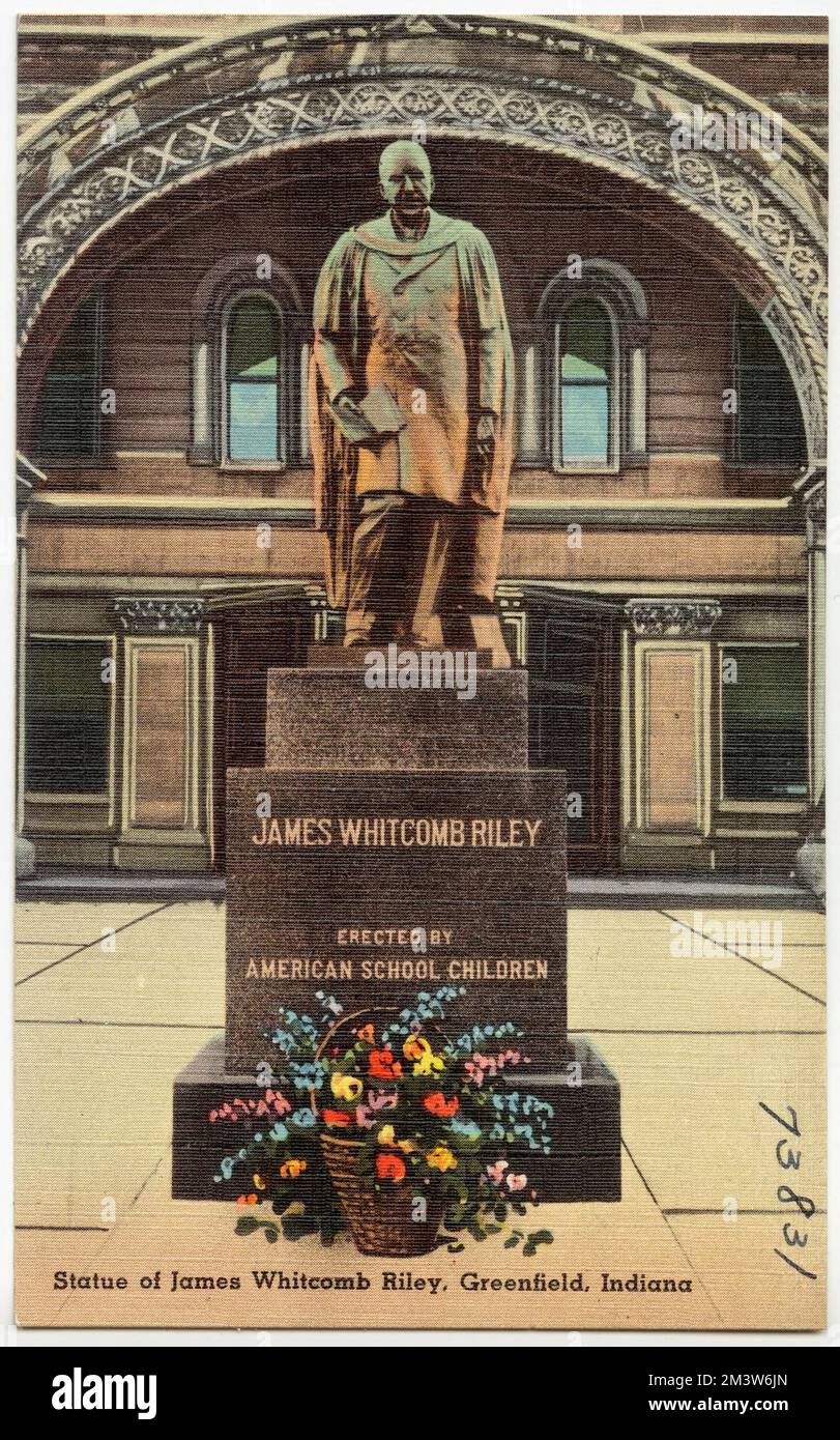 James whitcomb riley statue hi-res stock photography and images - Alamy