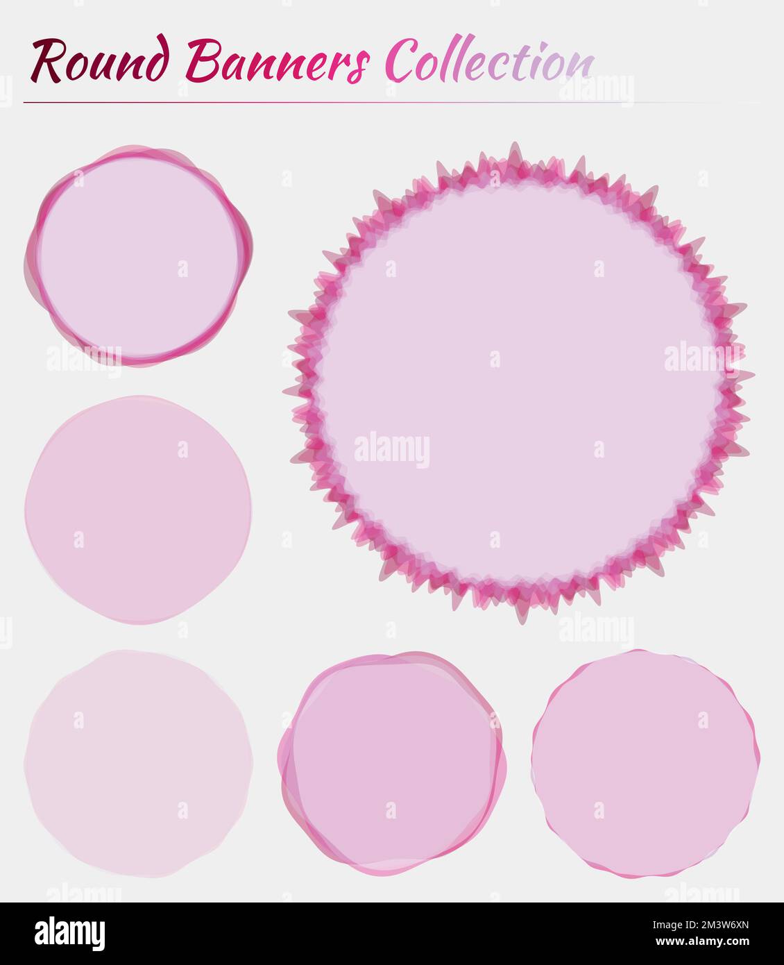 Round logos collection. Circular backgrounds in purple red colors ...