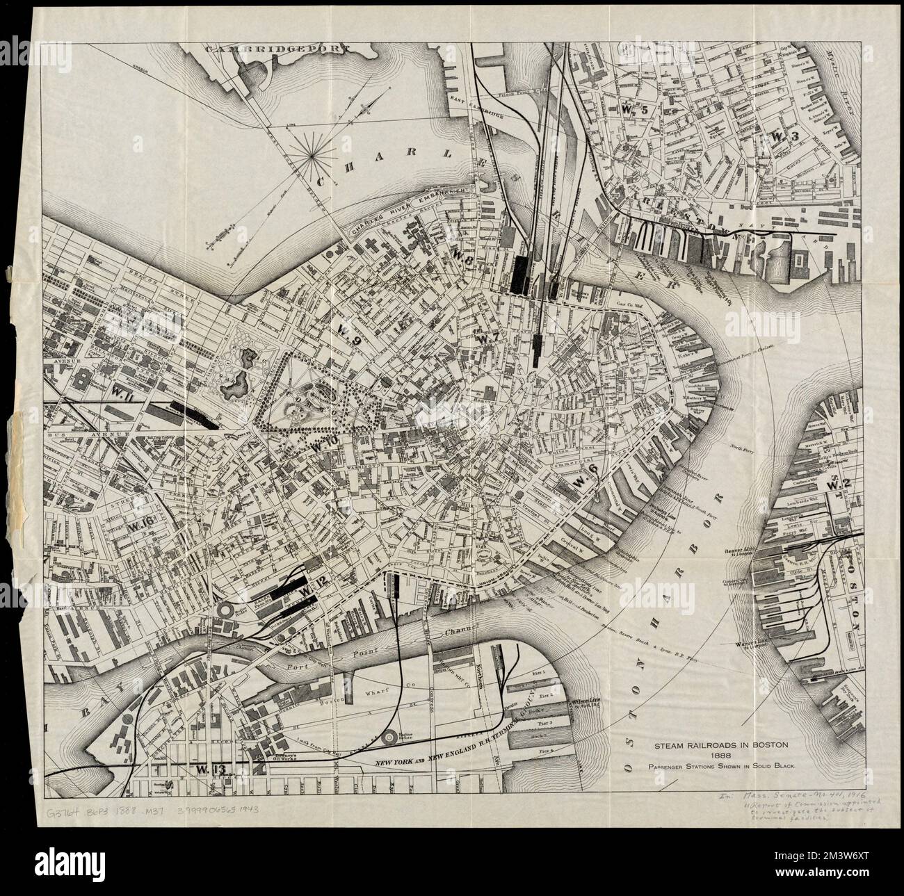Steam railroads in Boston 1888 , Railroads, Massachusetts, Boston, Maps ...