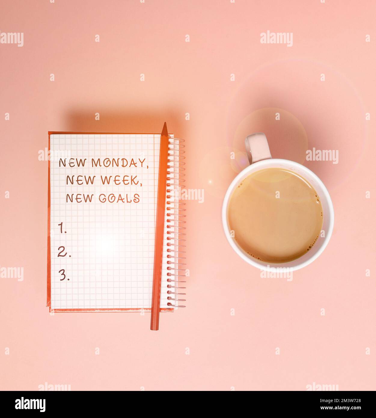 Text caption presenting New Monday, New Week, New Goals. Word Written ...
