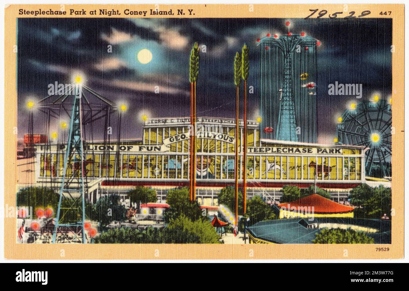 Steeplechase Park at night, Coney Island, N. Y. , Amusement parks ...