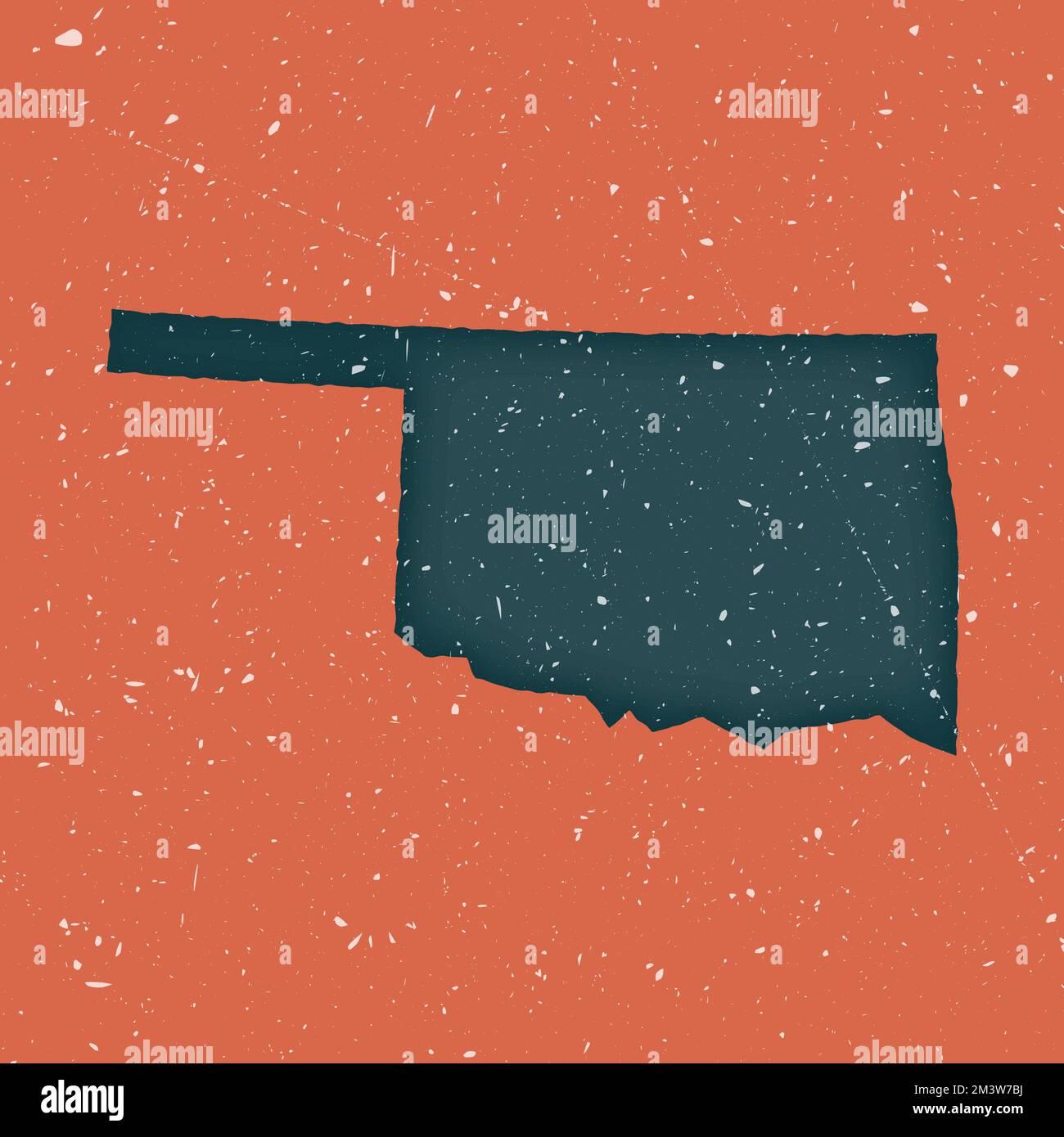 Oklahoma vintage map. Grunge map of the US state with distressed ...