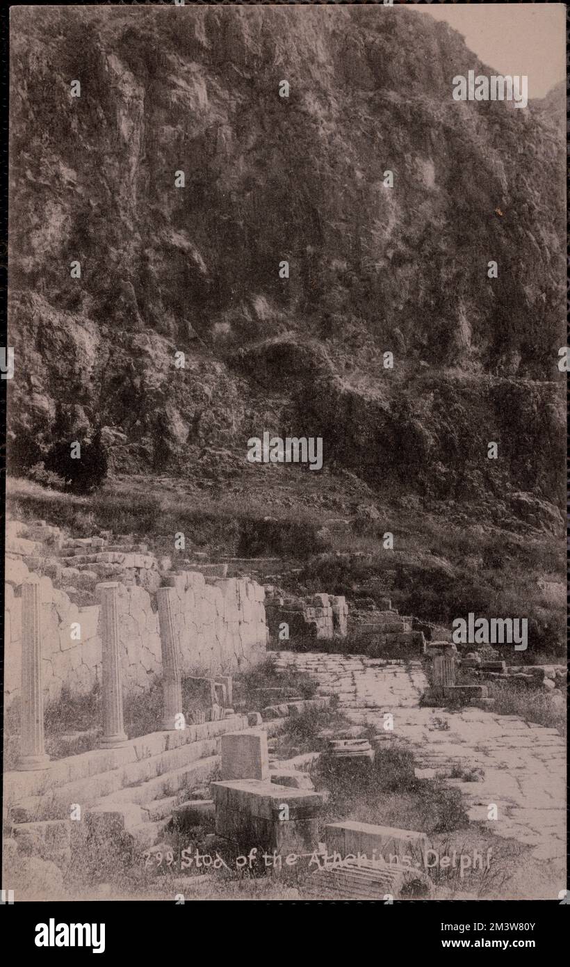 Stoa of the Athenians. Delphi , Covered walks, Archaeological sites ...