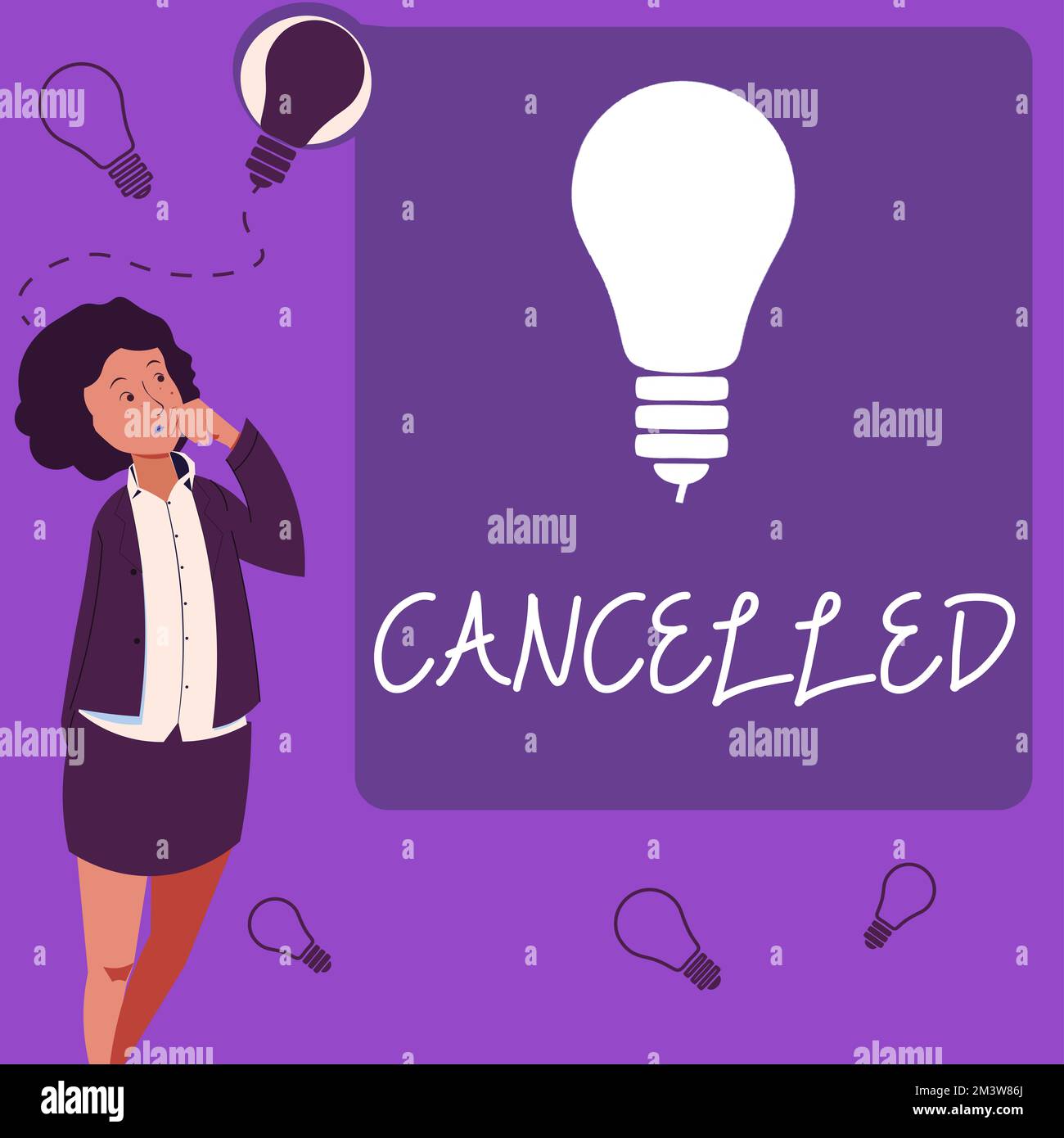 Text showing inspiration Cancelled. Business concept decide or announce ...