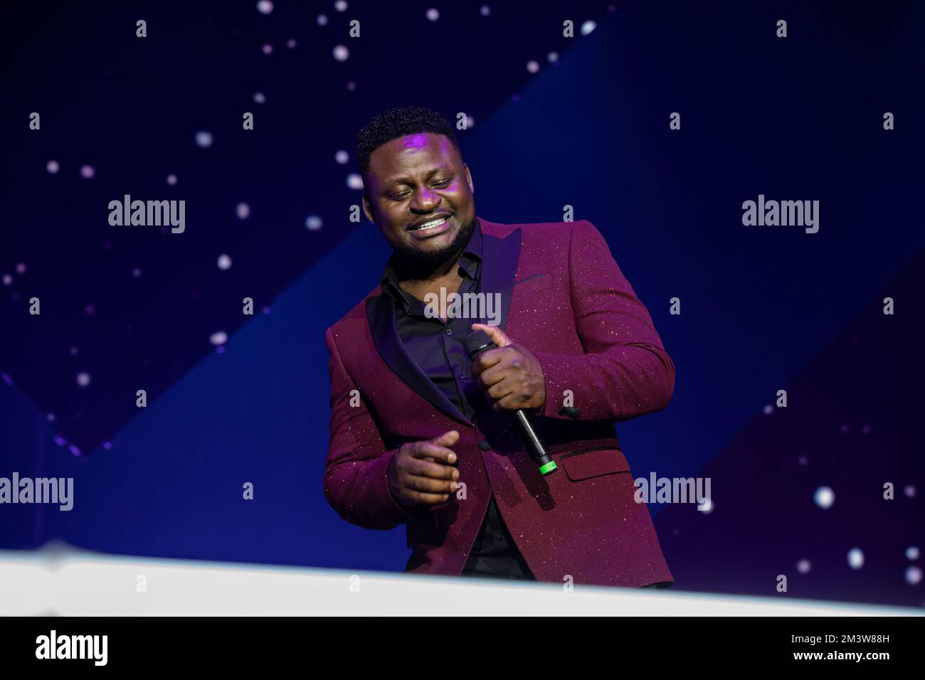 Porto, Portugal. 16th Dec, 2022. Angolan singer Matias Damasio is ...