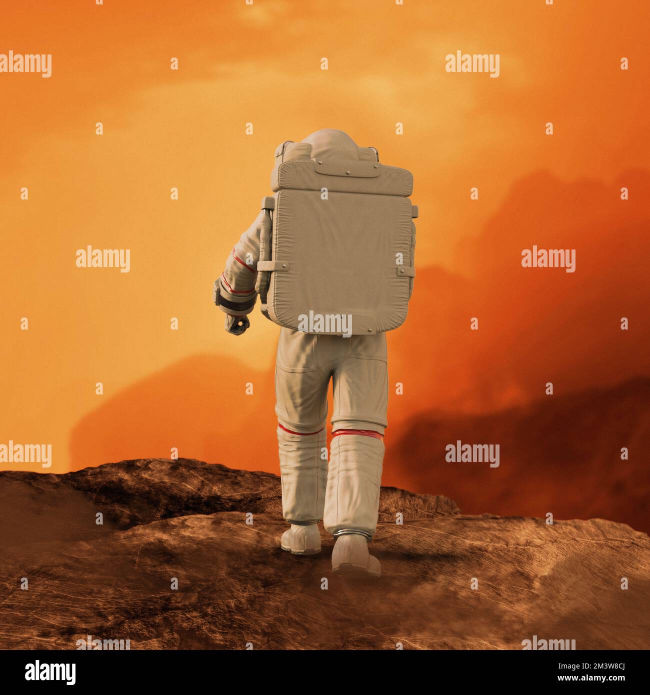 Astronaut walking on mars surface hi-res stock photography and images ...