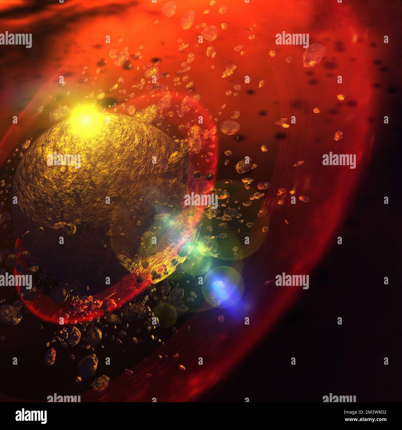 Planet exploding, illustration Stock Photo - Alamy