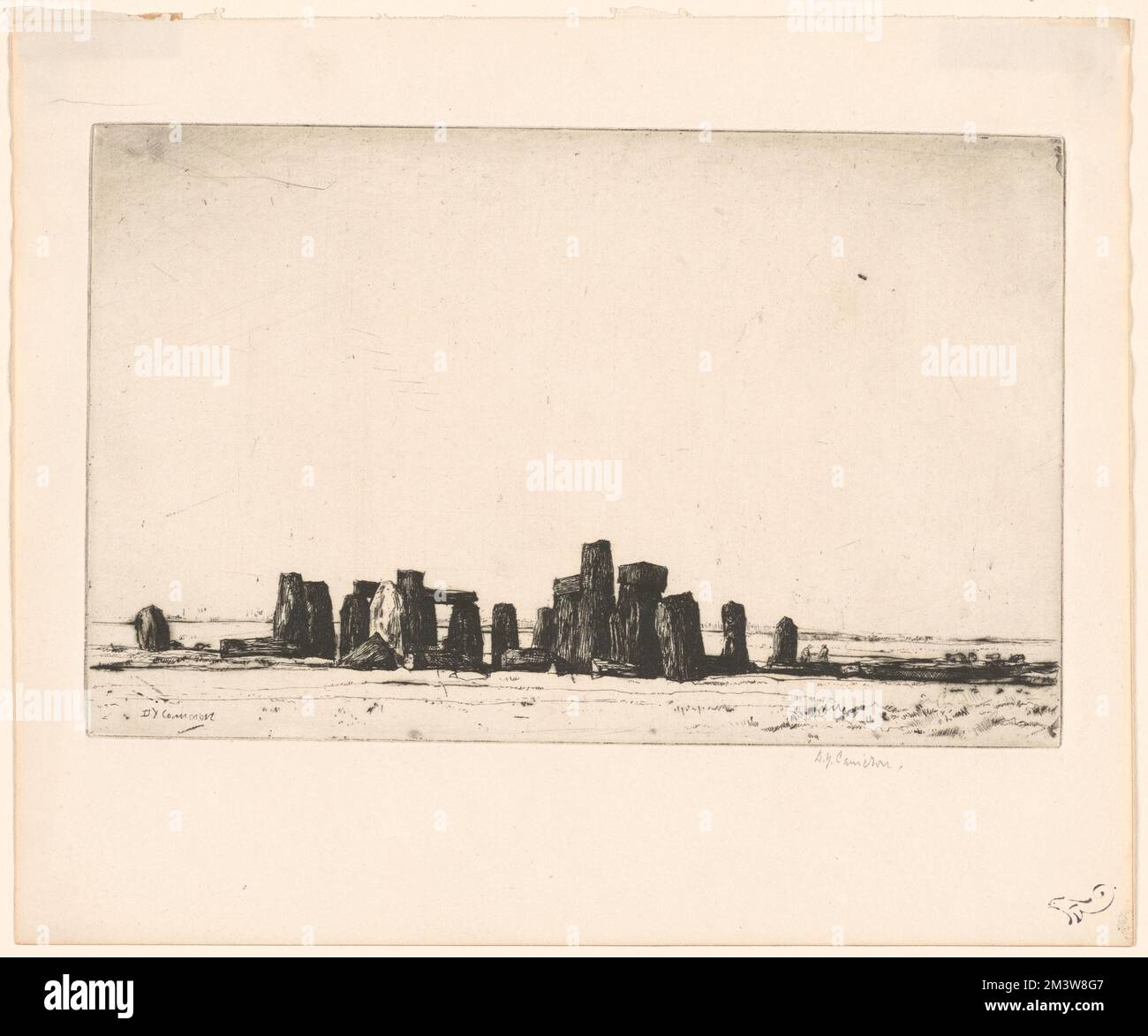 Stonehenge , Archaeological sites. Sir David Young Cameron (1865-1945 ...