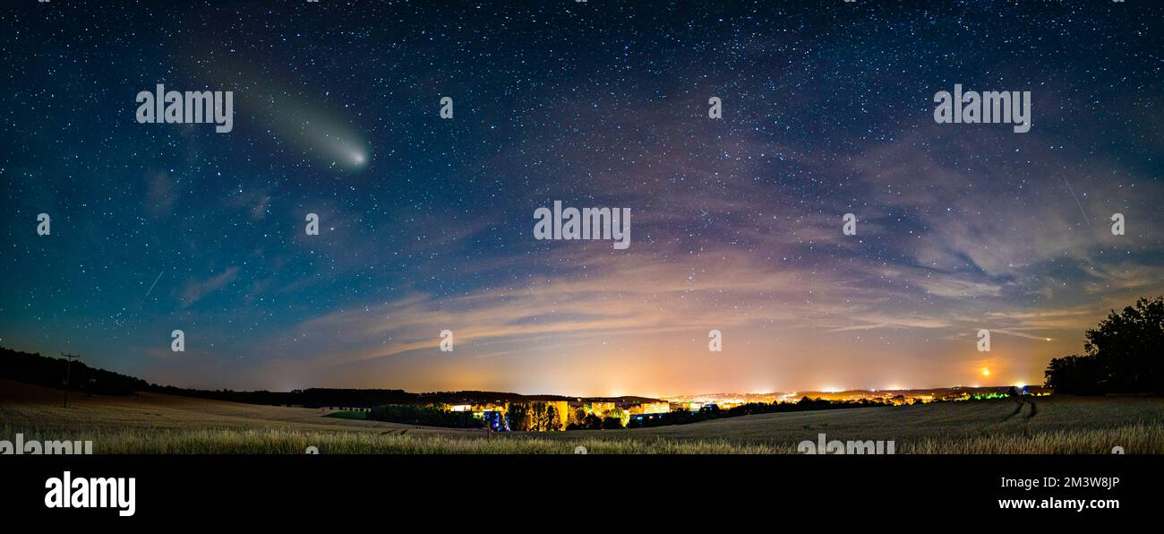 Light pollution over city Stock Photo - Alamy