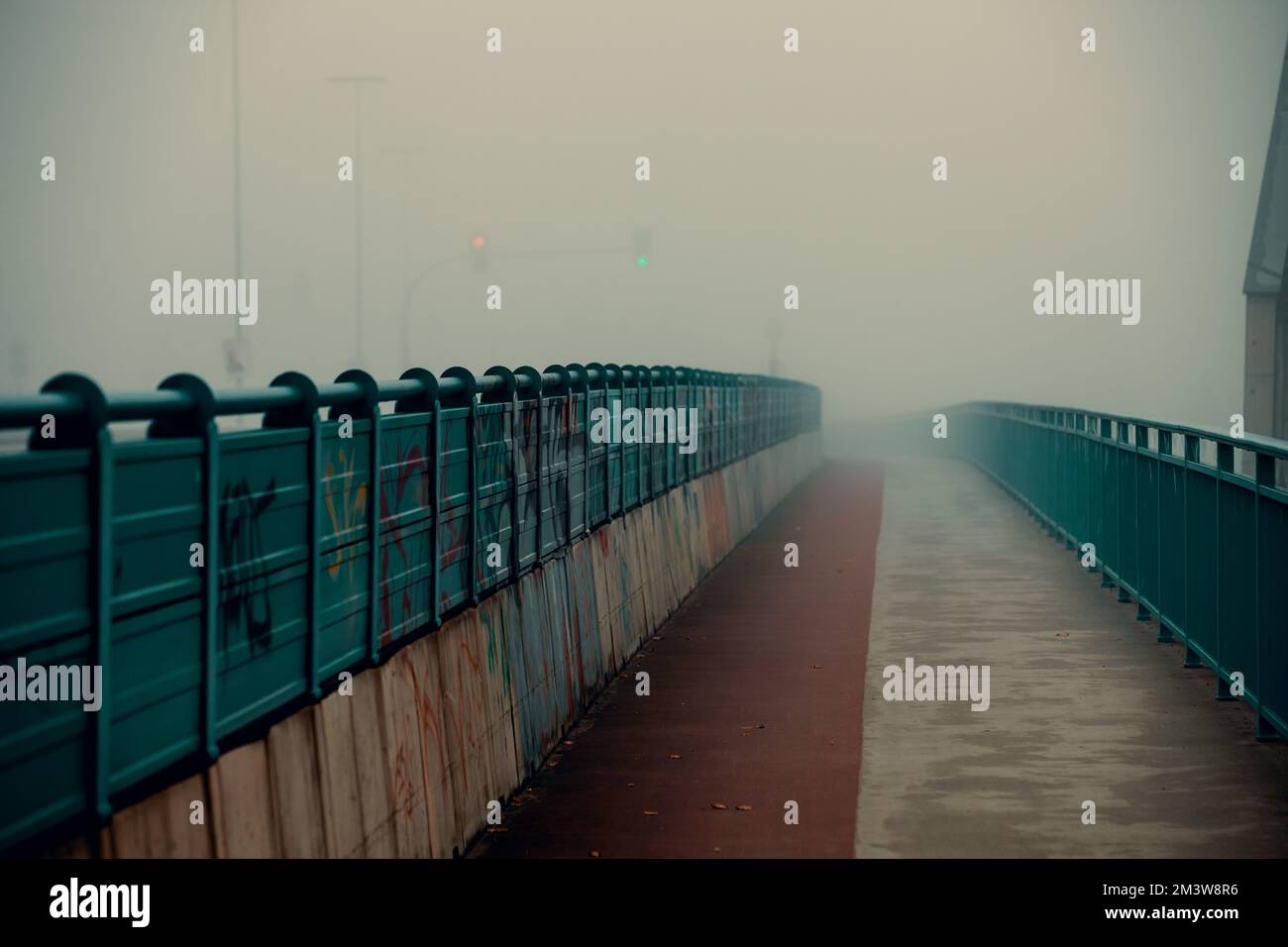 Bridge in fog Stock Photo - Alamy