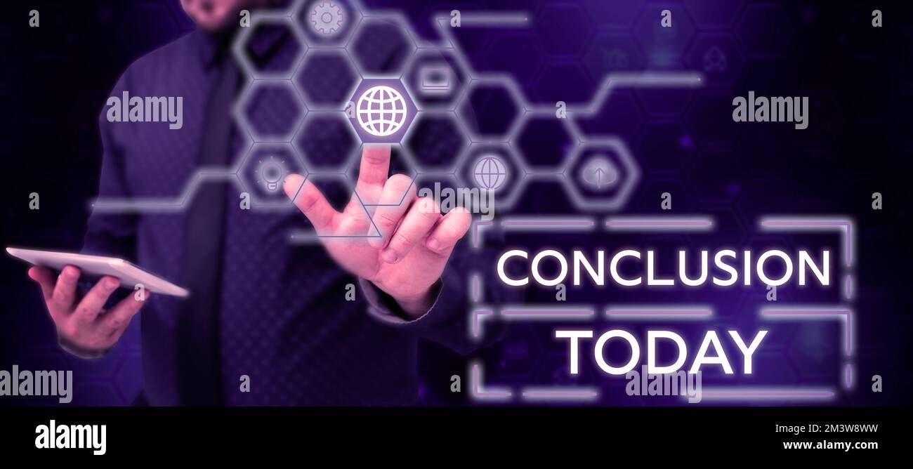 Inspiration showing sign Conclusion. Business overview Results analysis ...