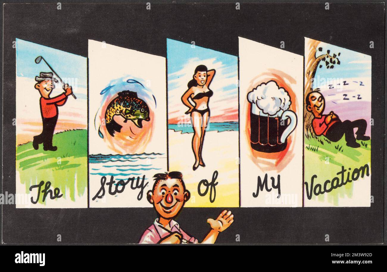 The story of my vacation , Golf, Fish, Bikinis Bathing suits, Beer ...