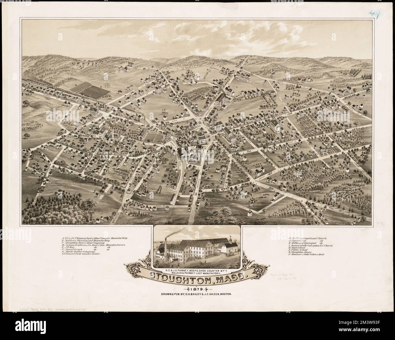 Stoughton, Mass : 1879 , Stoughton Mass., Aerial views Norman B ... Stoughton, Mass : 1879 , Stoughton Mass., Aerial views Norman B ...