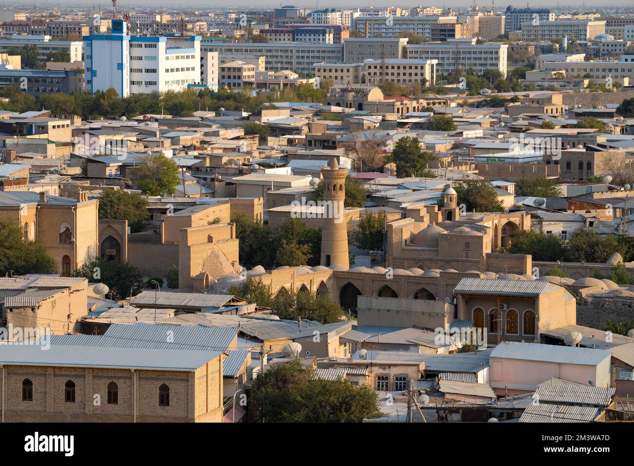 Panoramic view of modern Bukhara. Uzbekistan Stock Photo - Alamy