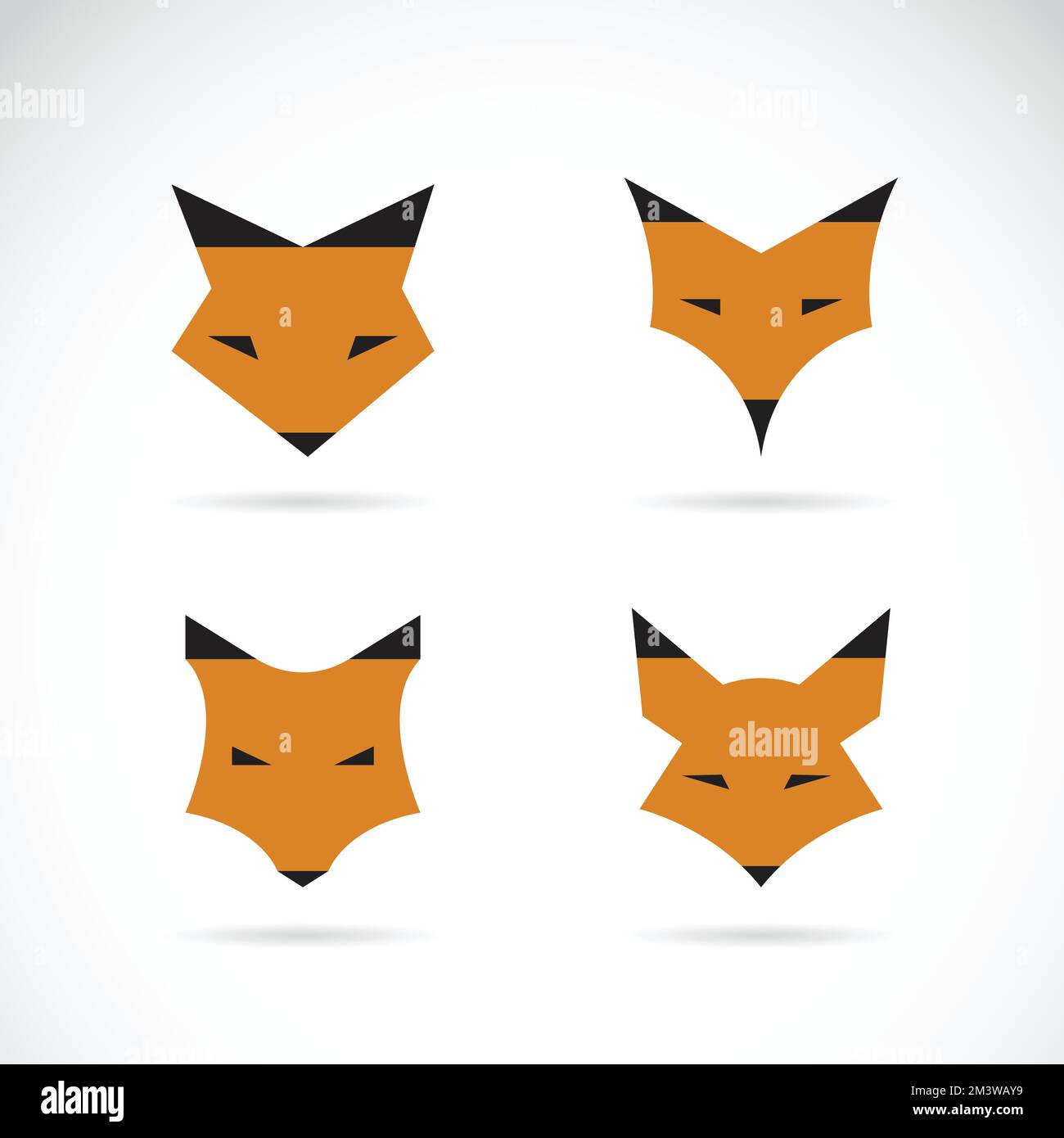 Vector of a fox face design on white background. wild Animals. Easy ...