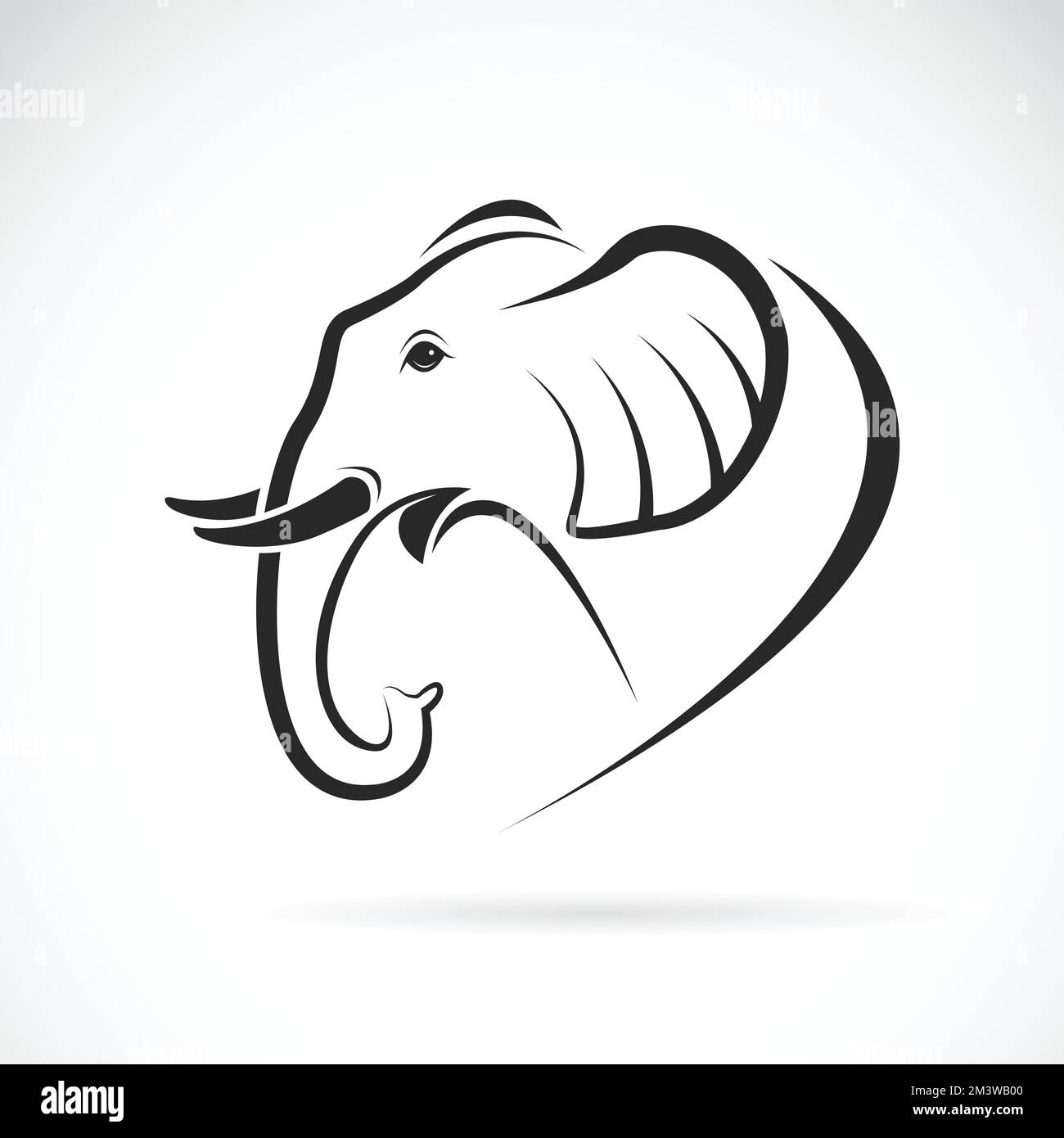 Simple Elephant Head Tattoo