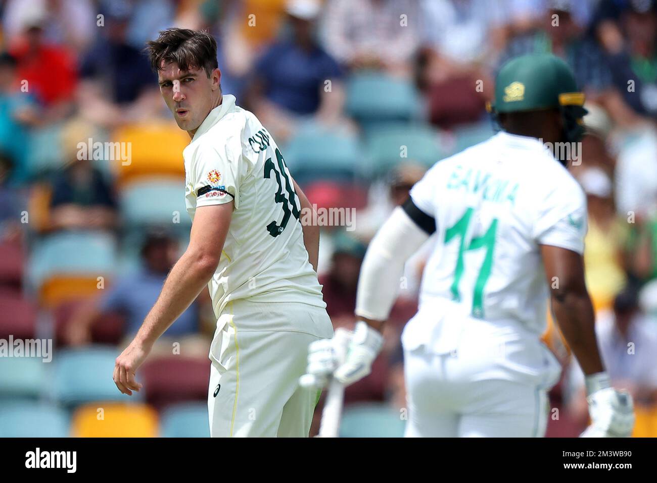 Brisbane, Australia. 17th Dec, 2022. Pat Cummins of Australia looks on ...