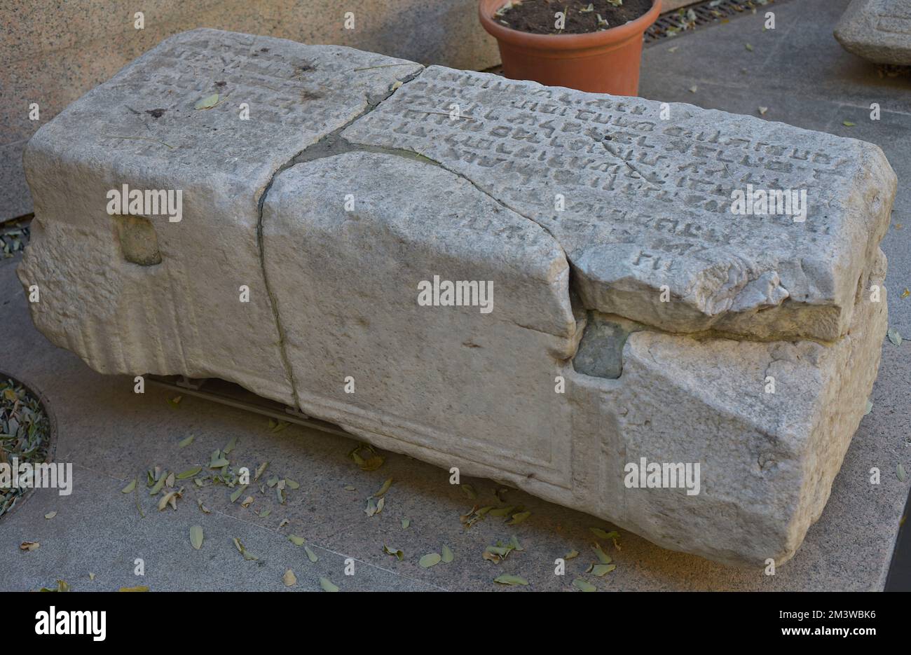 Sepulchral tombstone from Spanish territory. Located in the Garden of ...