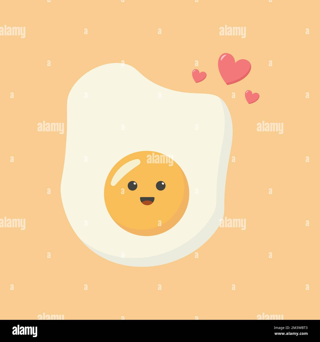 Cute cartoon character design of fried egg vector illustration isolated ...
