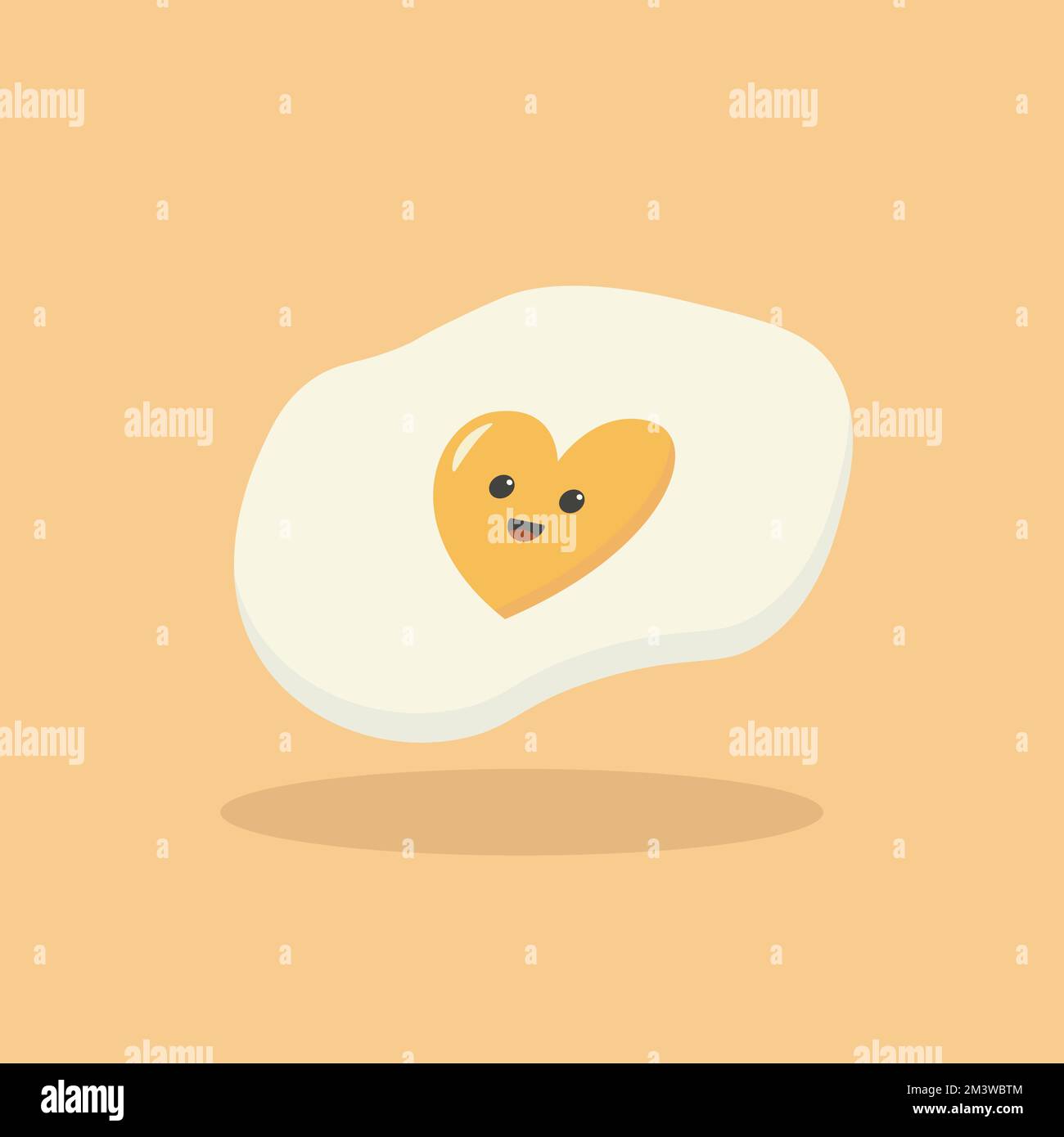 Cute cartoon character design of fried egg vector illustration isolated ...