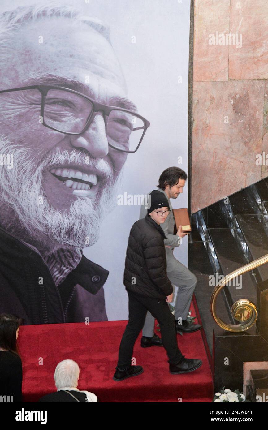 December 16, 2022, Mexico City, Mexico: Diego Luna accompanied by his ...