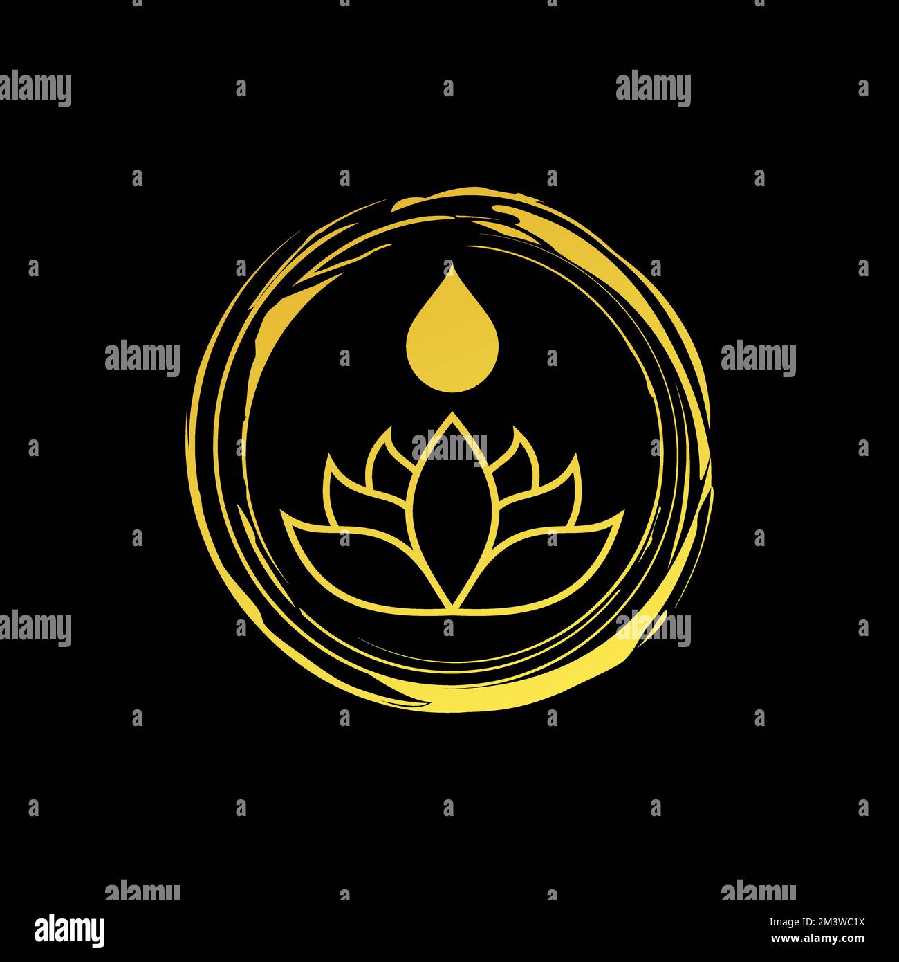 Lotus shape with circle ornament image graphic icon logo design ...