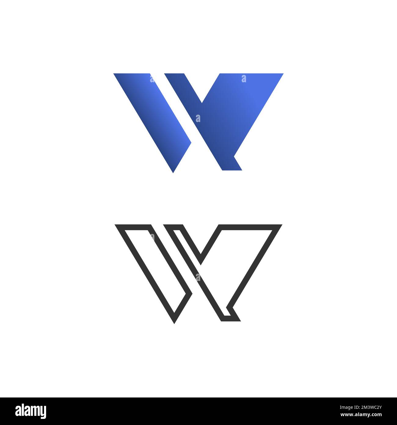 letter or word W font with cutting image graphic icon logo design ...