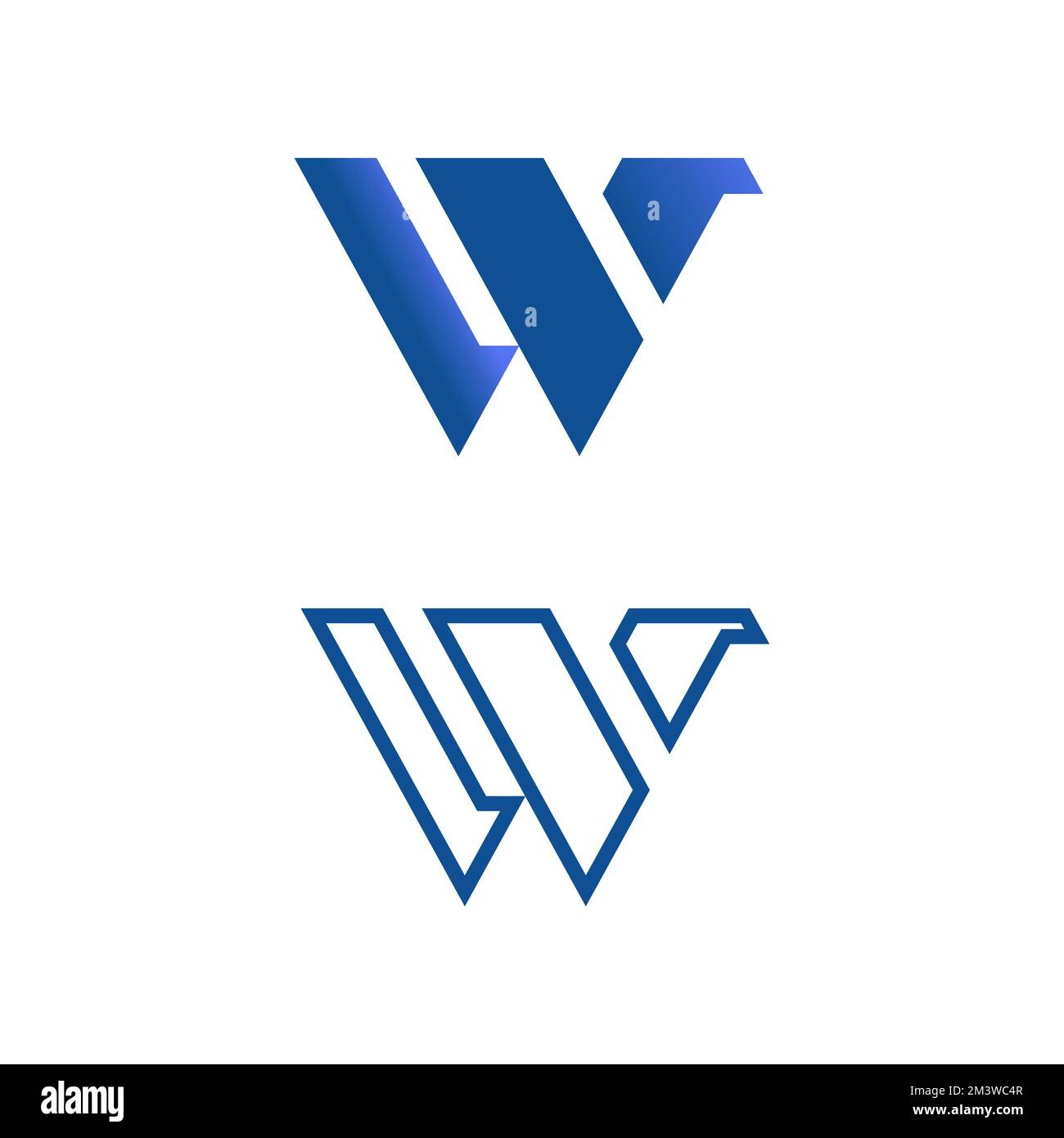 letter or word W font with cutting image graphic icon logo design ...