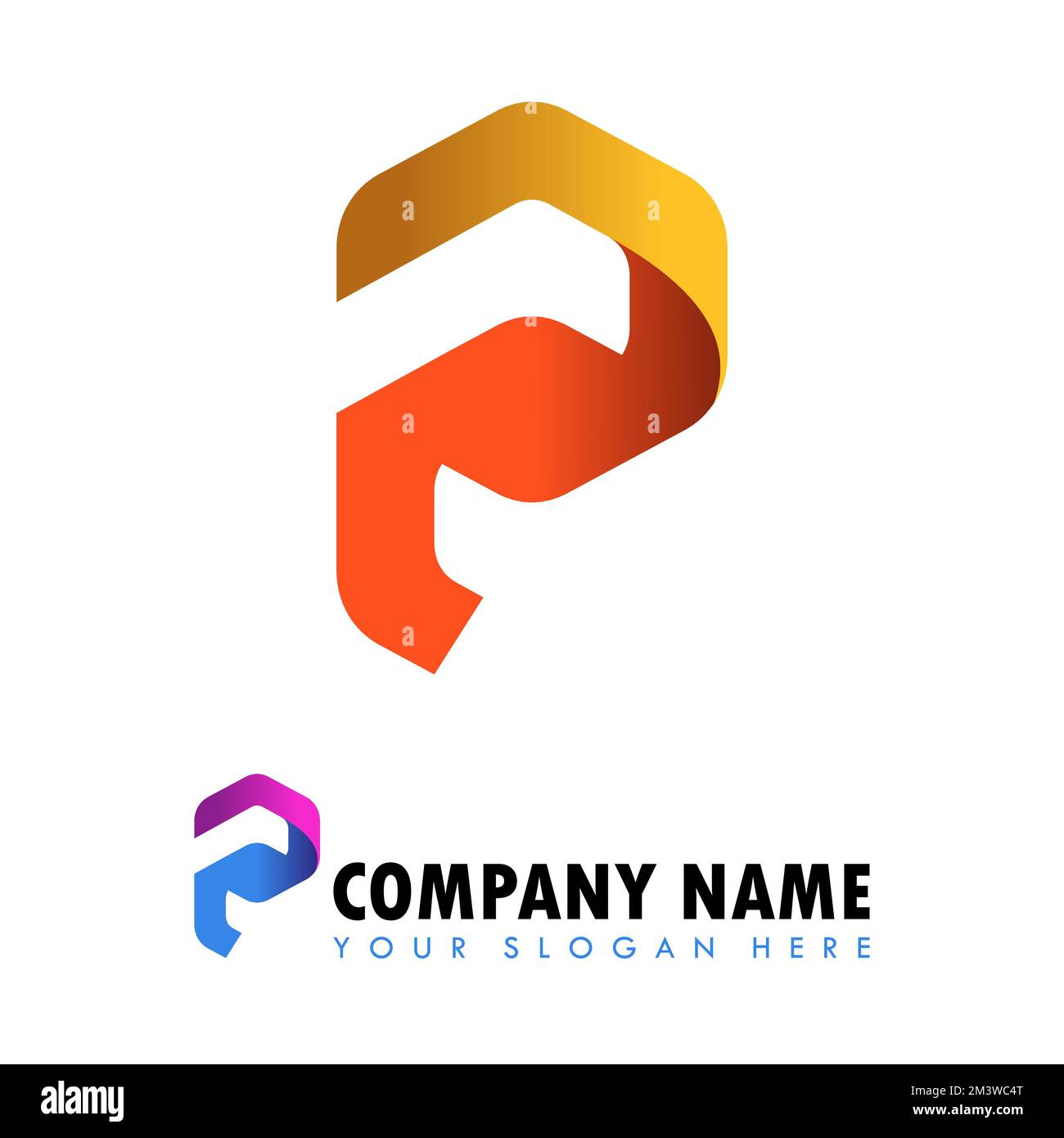 letter or word P font in hexagon image graphic icon logo design ...