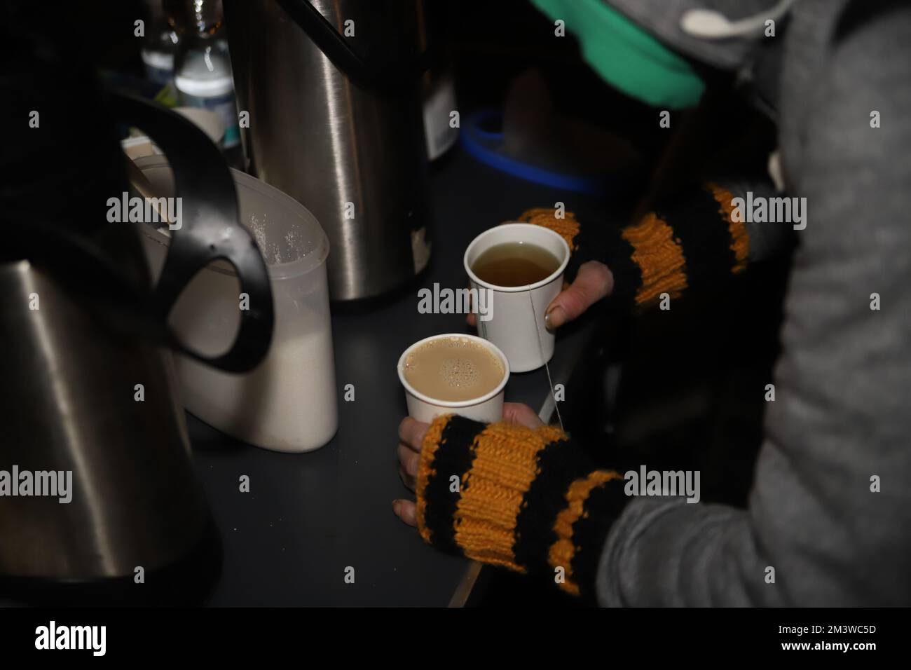 Homeless person coffee hi-res stock photography and images - Alamy