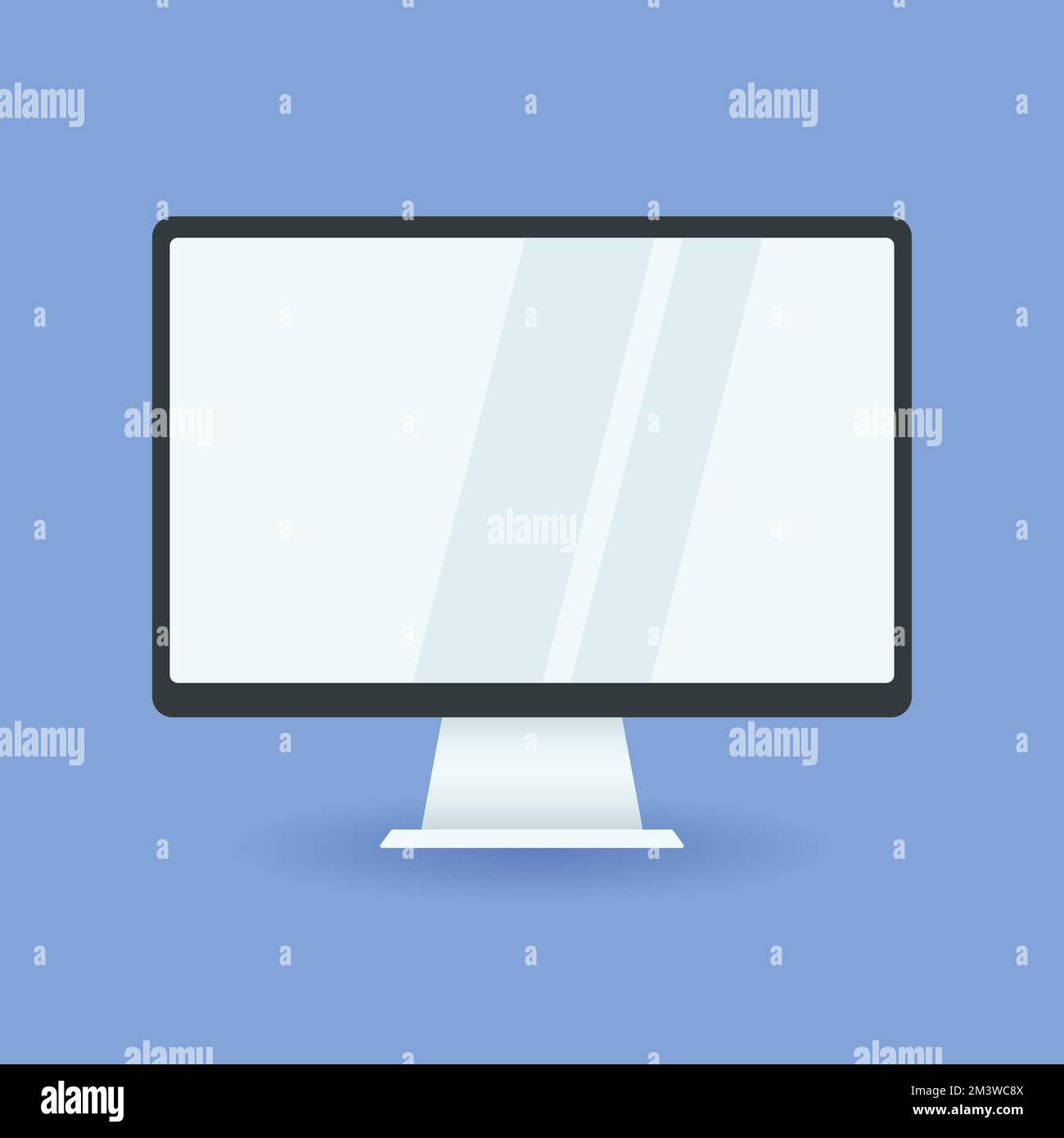 Personal Computer screen with browser window in trendy flat style ...