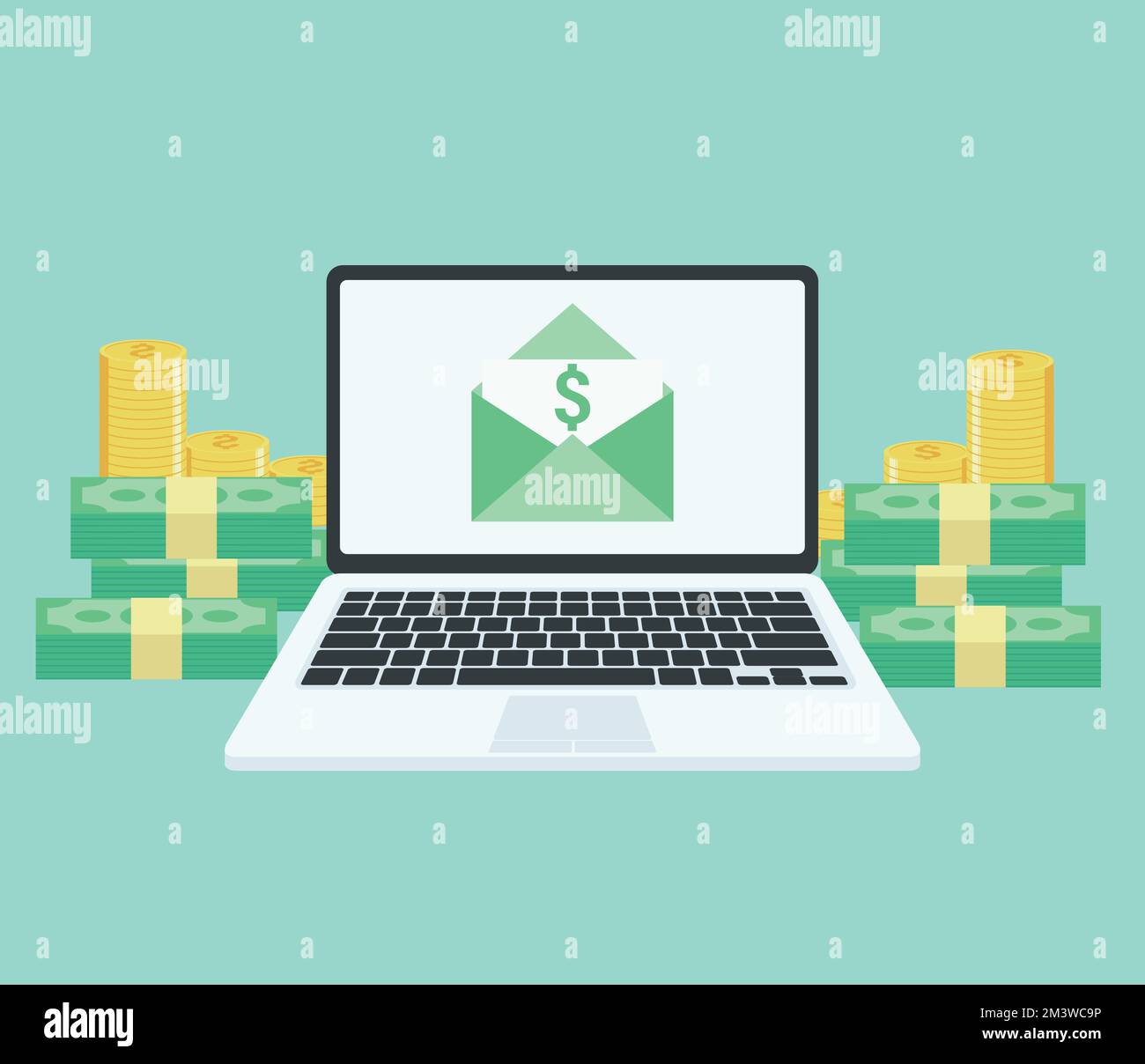Email marketing blue concept Stock Vector Images - Alamy