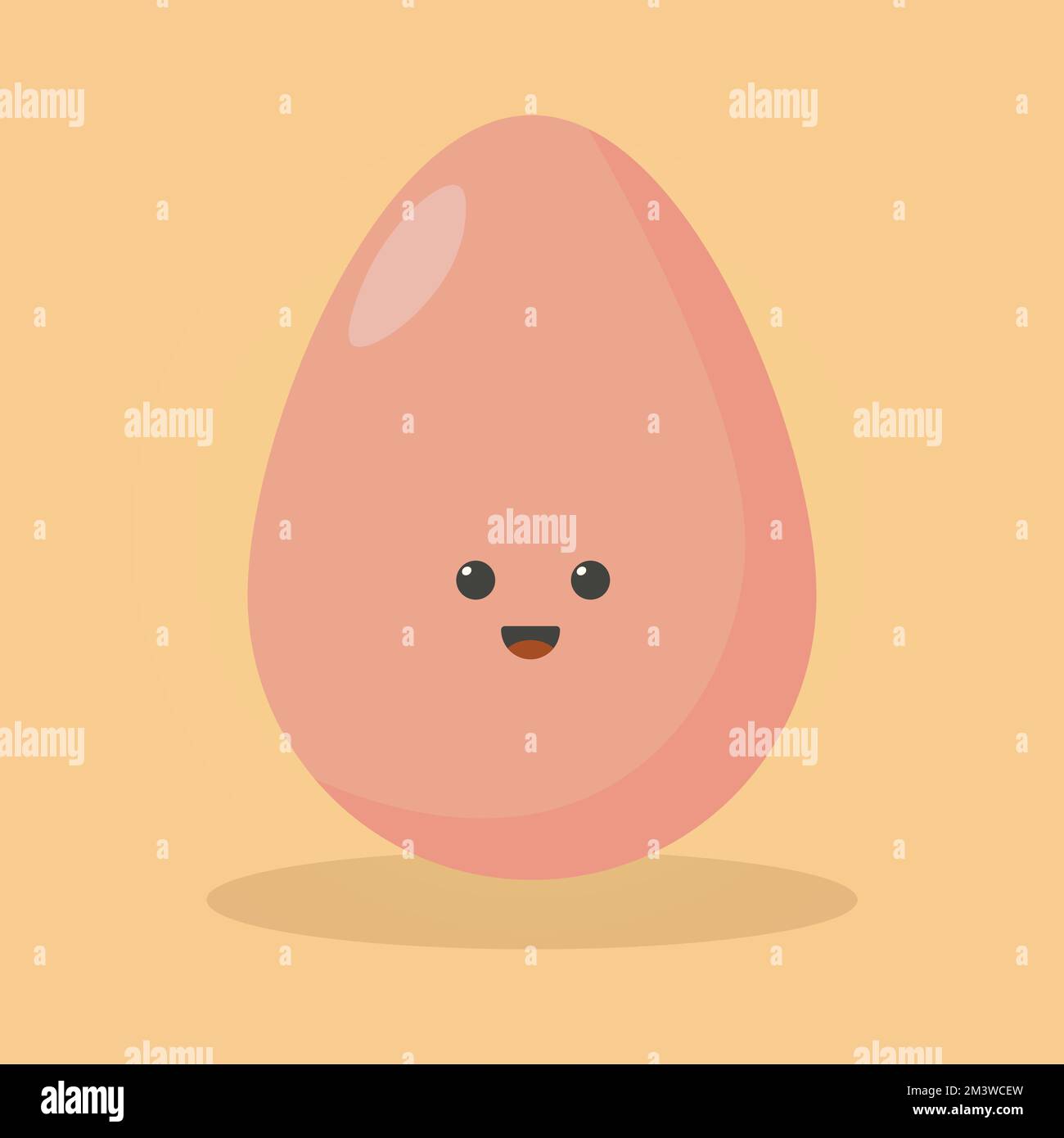 Cute cartoon character design of egg vector illustration isolated on ...