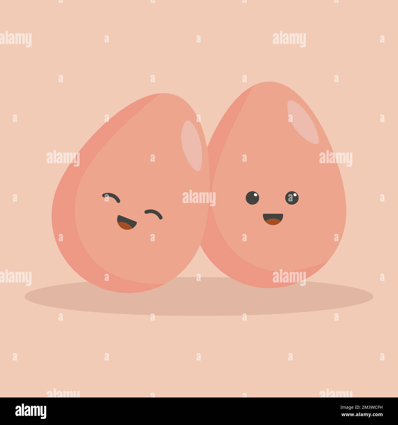 Cute cartoon character design of egg vector illustration isolated on ...