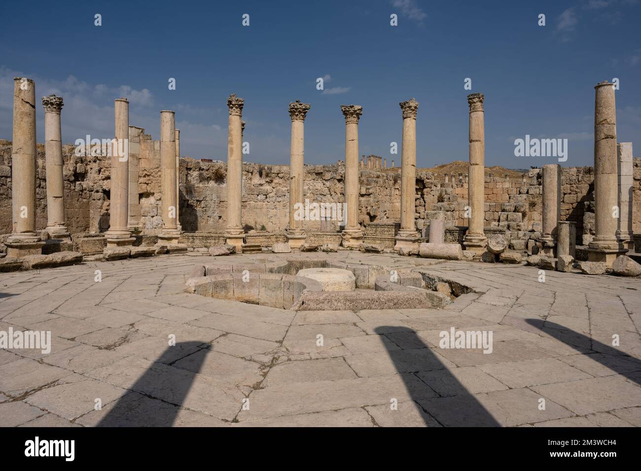 Agora, the Ancient Market Square of Gerasa with Corinthian Columns in ...