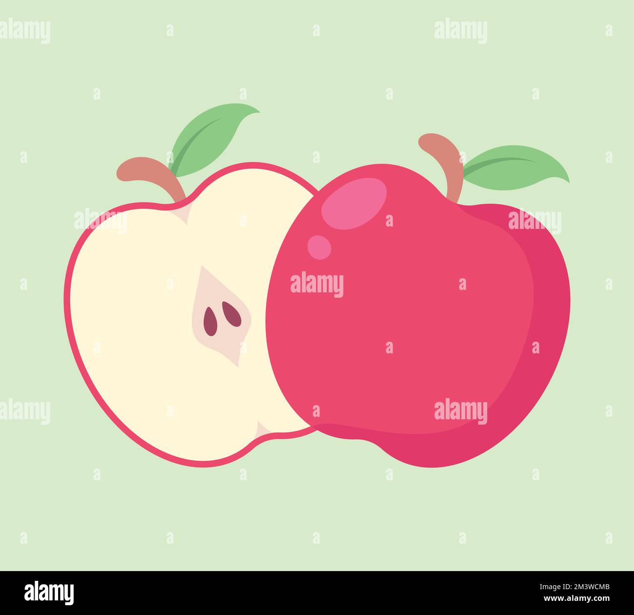 Apple shape cartoon hi-res stock photography and images - Alamy
