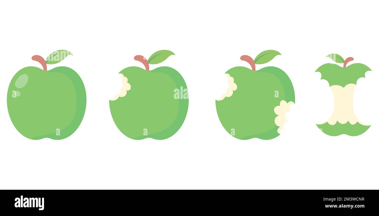 Cartoon Apple With Bite