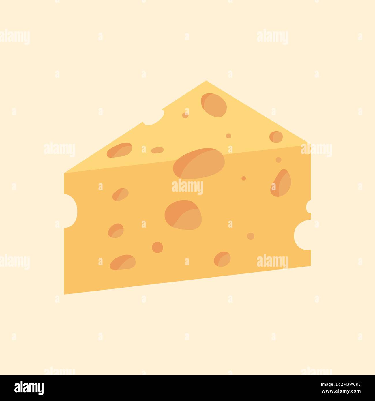 Triangular piece of cheese cartoon illustration. Cheese flat icon ...