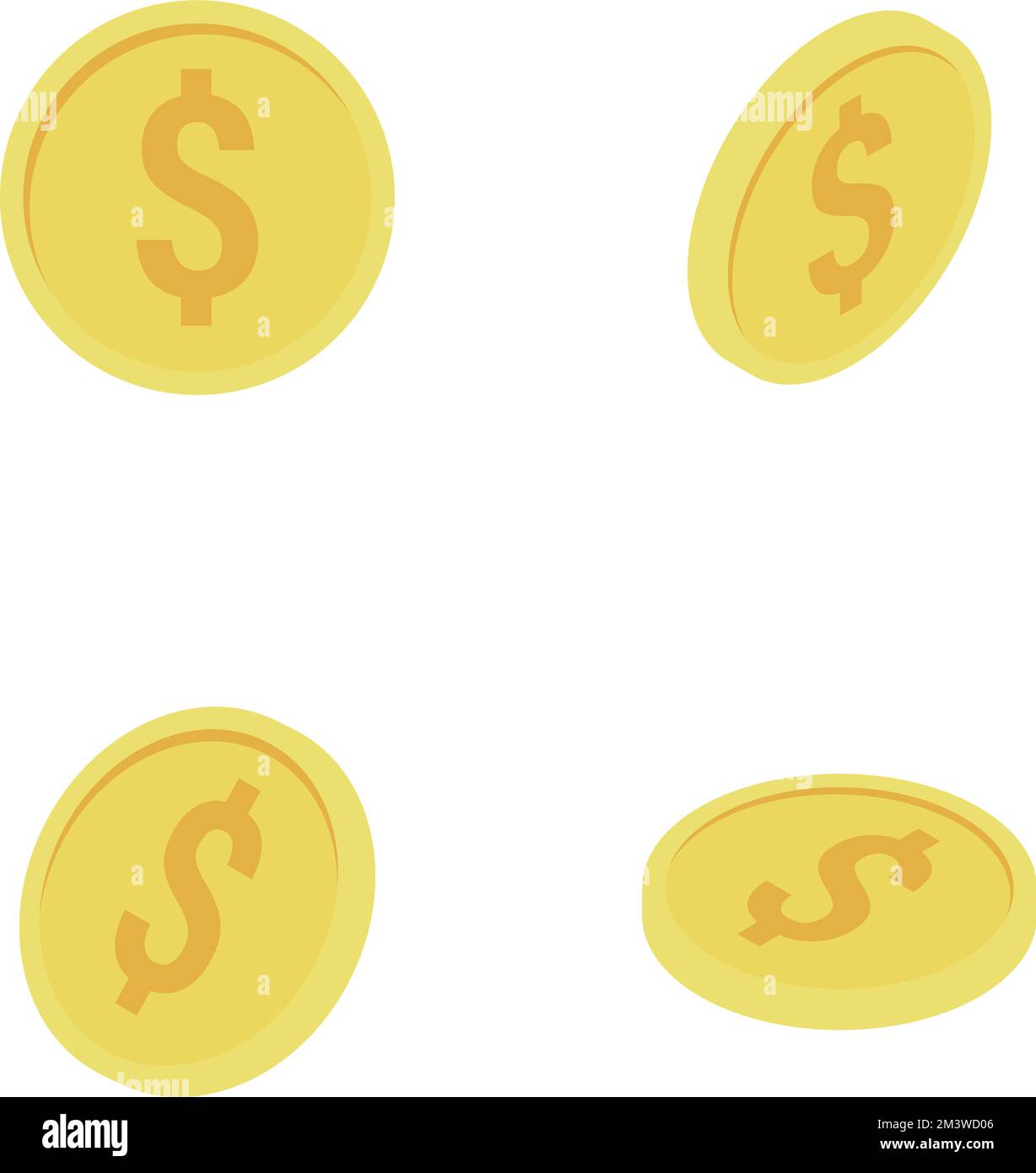 cartoon golden coins stacks. lots money, finance business profits and wealth gold coin pile ...