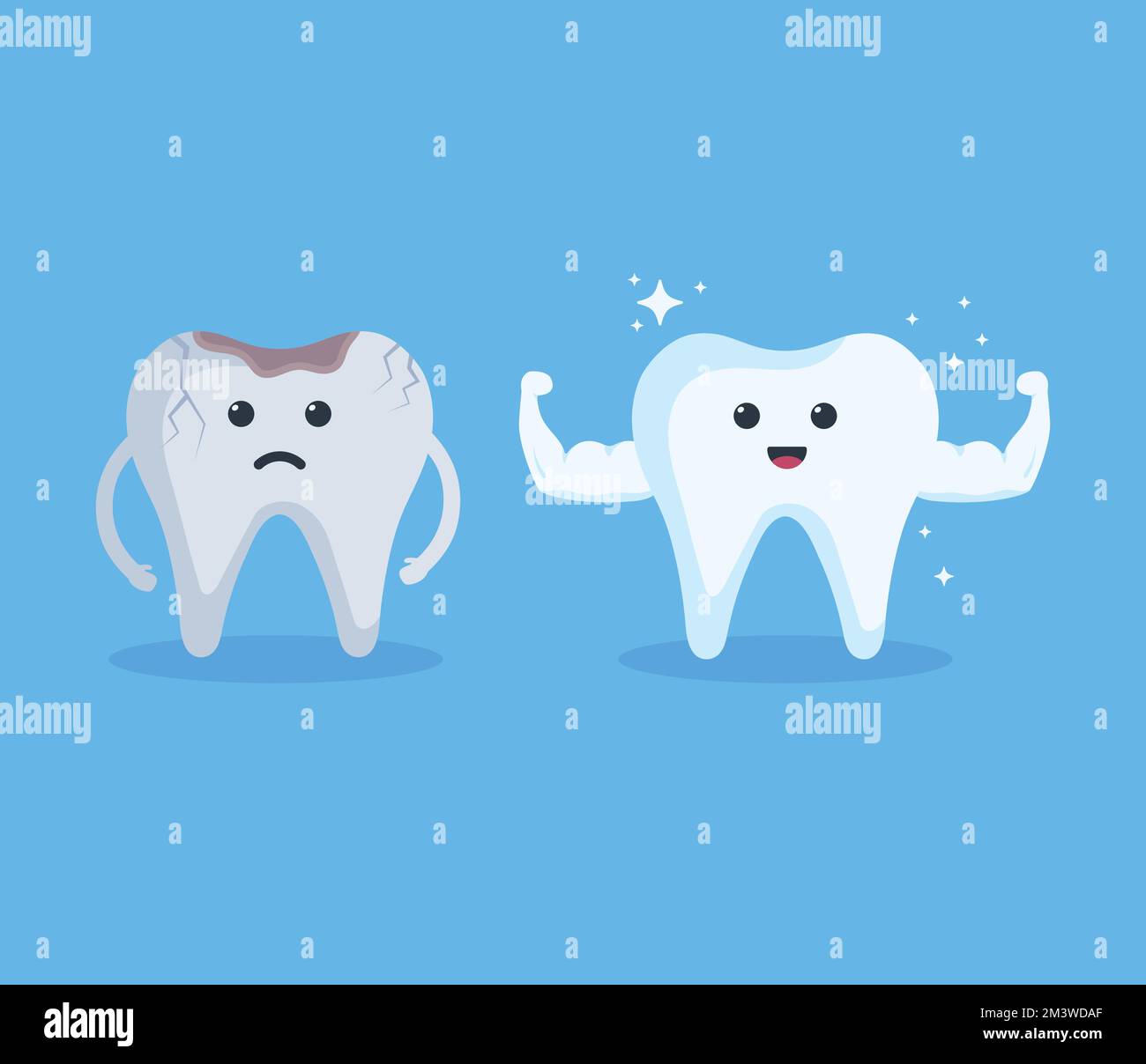 Tooth decay sad face illustration hi-res stock photography and images ...