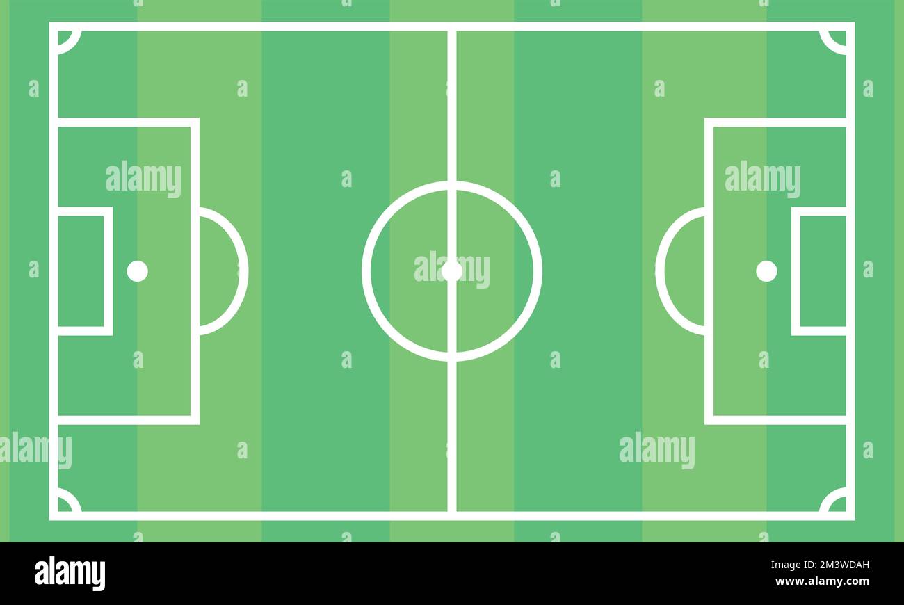 Scheme of the football field, soccer field. Vector illustration sports ...