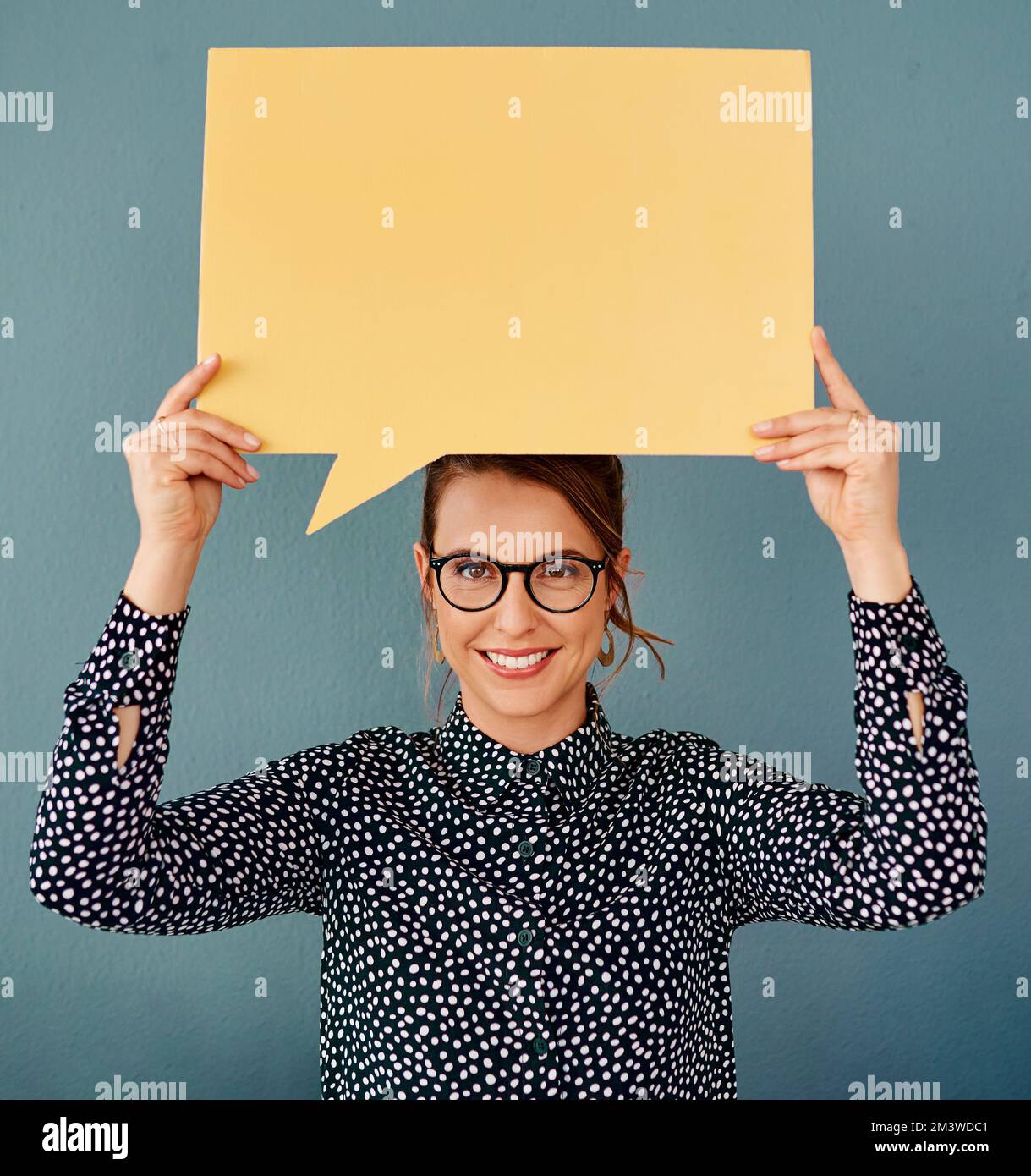 Insert text up here. Studio portrait of an attractive young ...