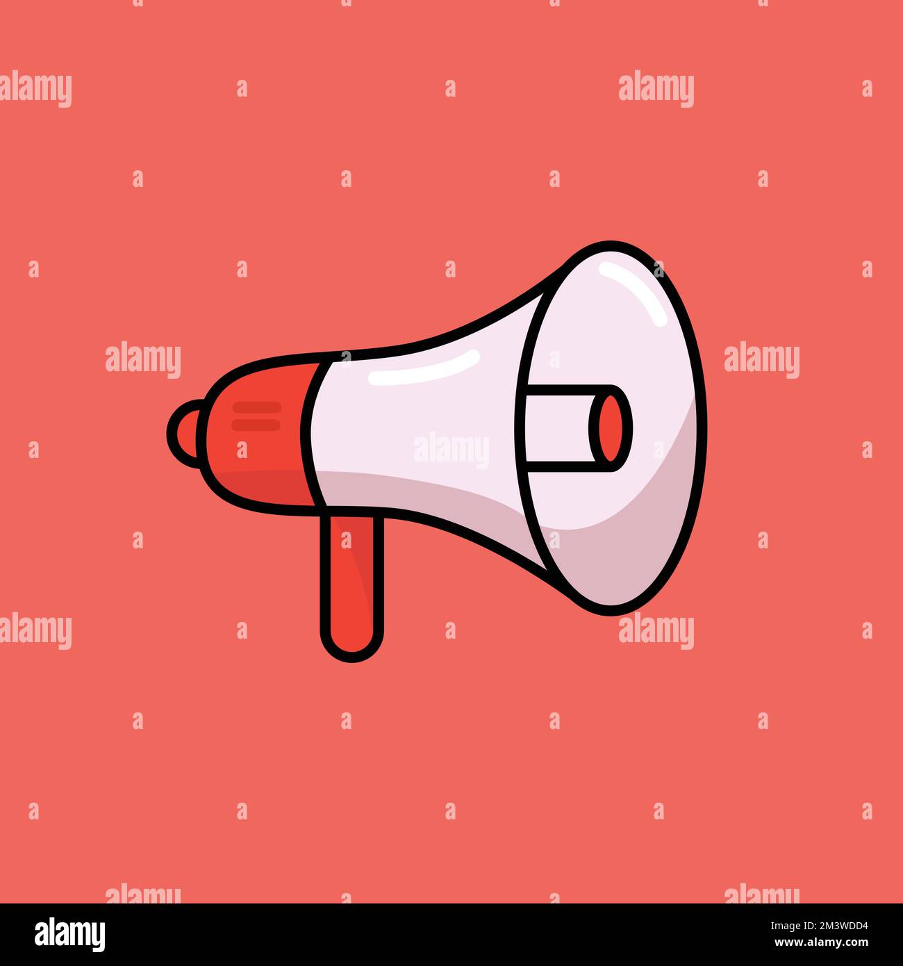 Cartoon red megaphone vector illustration Stock Vector Image & Art - Alamy