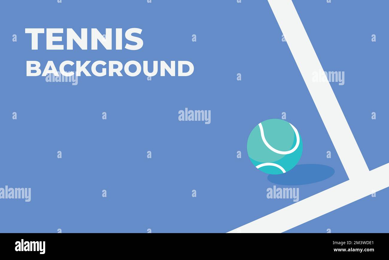 Tennis sports tournament landscape poster. Flat vector illustration of ...