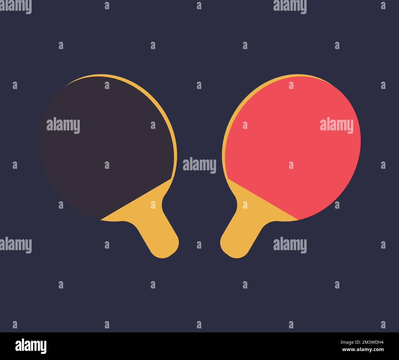 Vector illustration of ping pong ball and racket Stock Vector Image ...