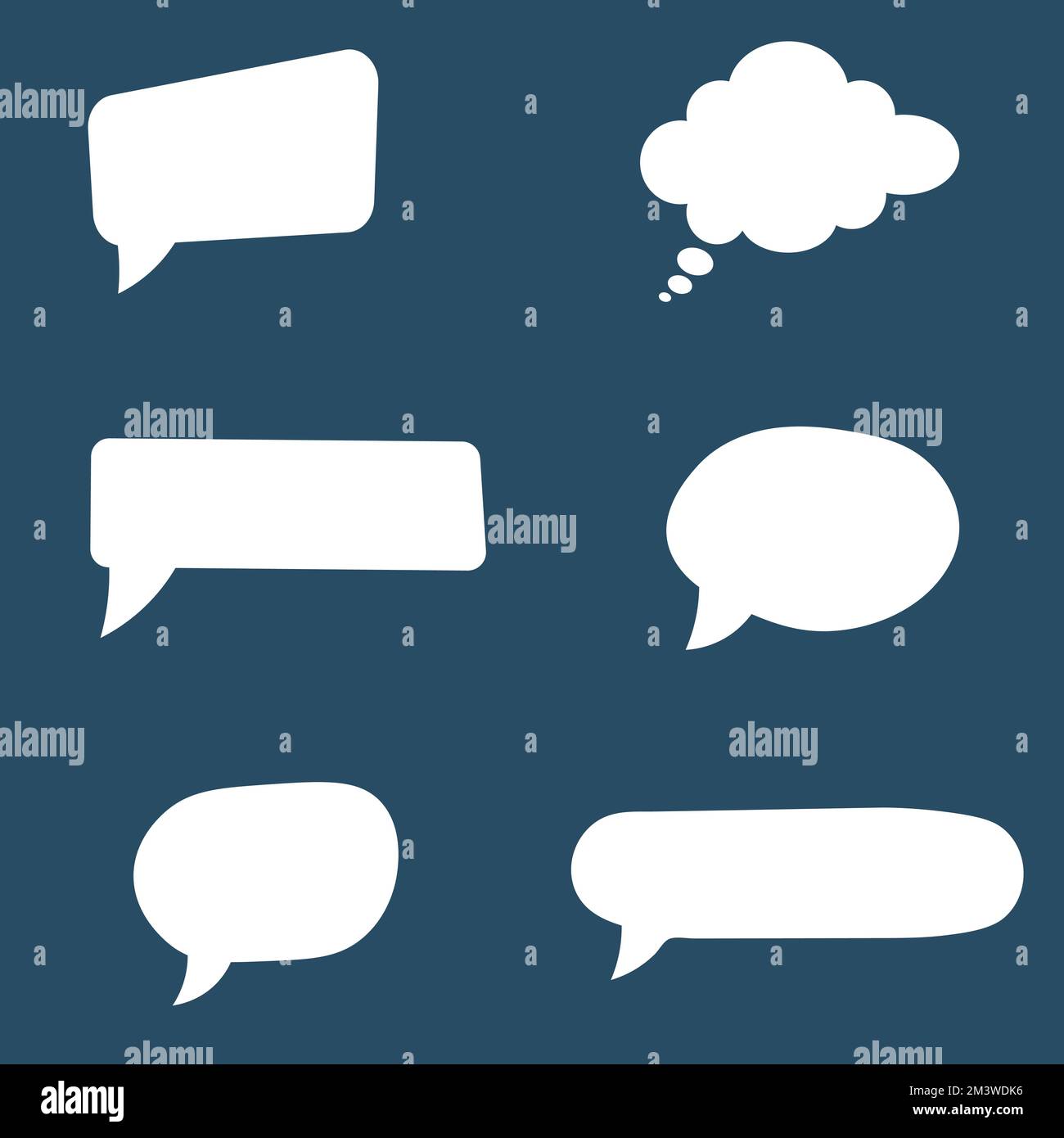 Comic Speech Bubble set. Collections of Cartoon Speech Bubbles Stock ...